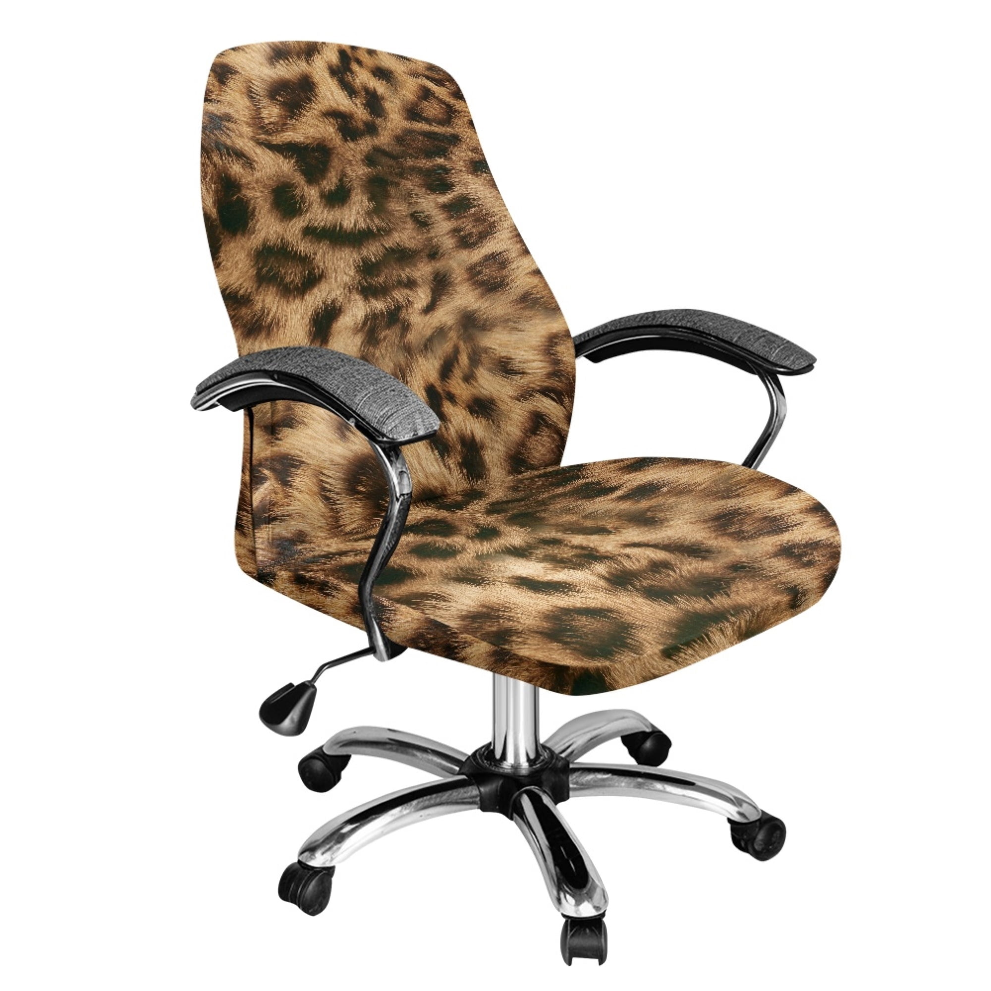 FKELYI Leopard Print Office Chair Cover Stretchable Computer Chair ...