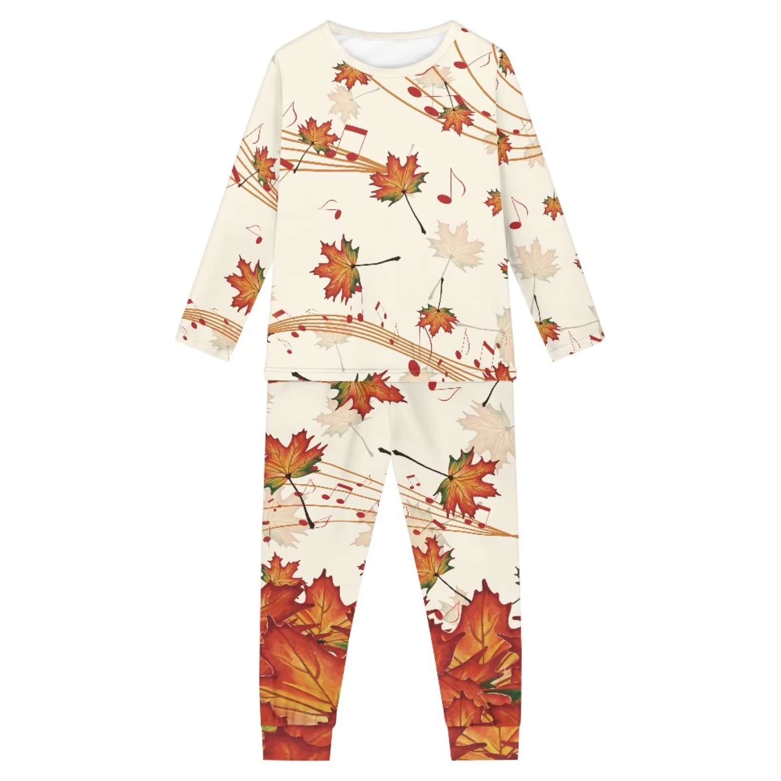 FKELYI Music Fall Kids Pj Boys Size 7-8 Durable Thanksgiving Maple Leaf ...