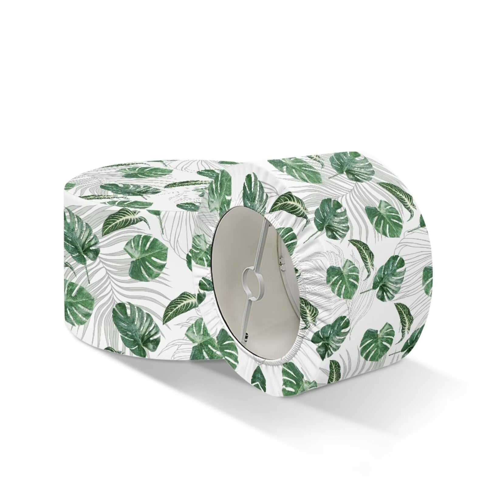 FKELYI Palm Leaves Lampshades Set of 2 Drum Easy to Install Round Drum ...