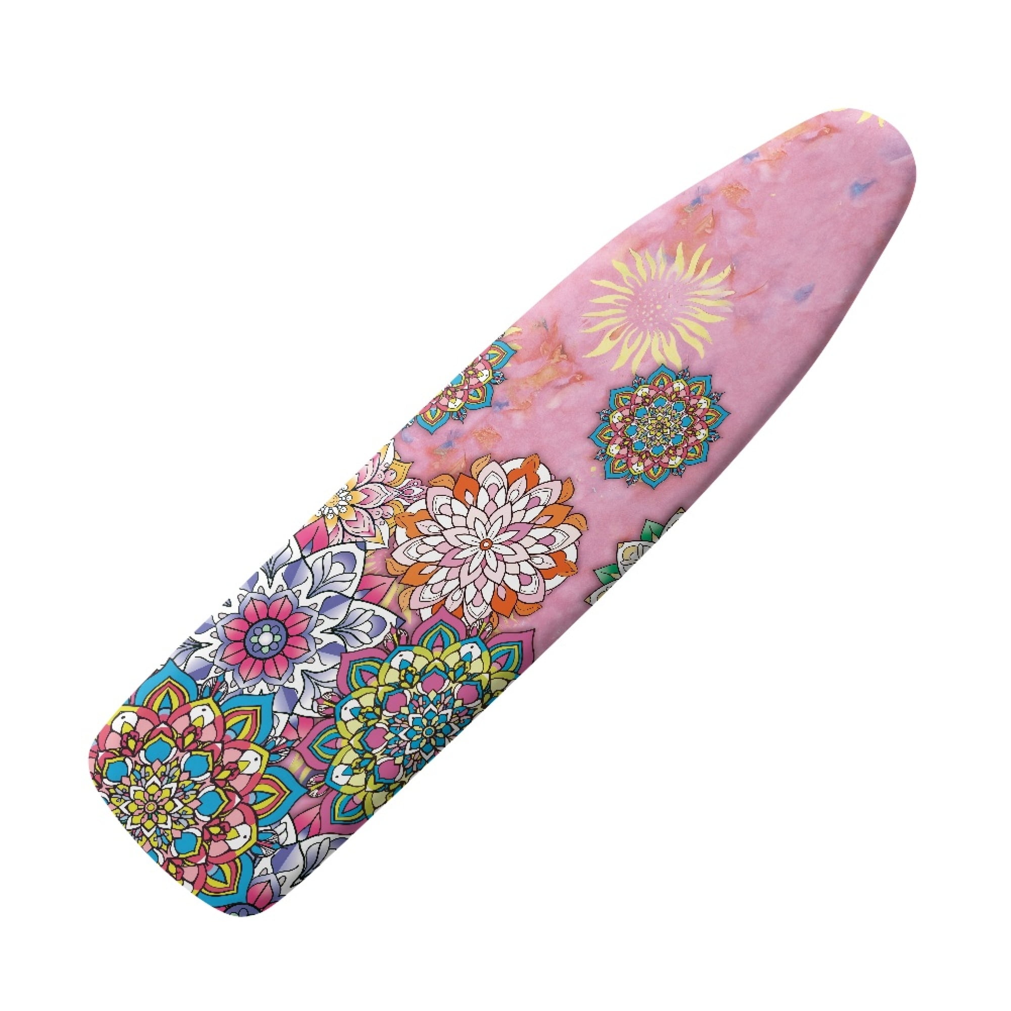 FKELYI Pink Bohemian Flower Print Ironing Board Cover Heat Resistant ...
