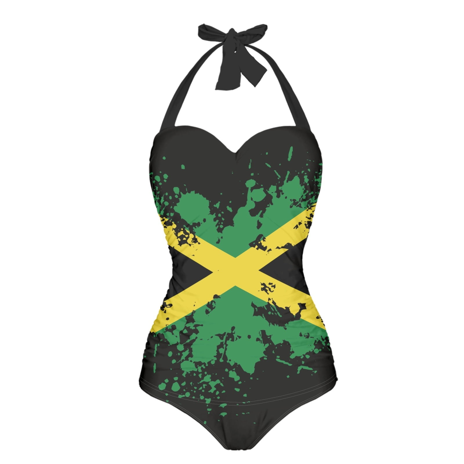 FKELYI Women Swimsuits One Piece Bikini Swimwear Halter Bathing Suits ...