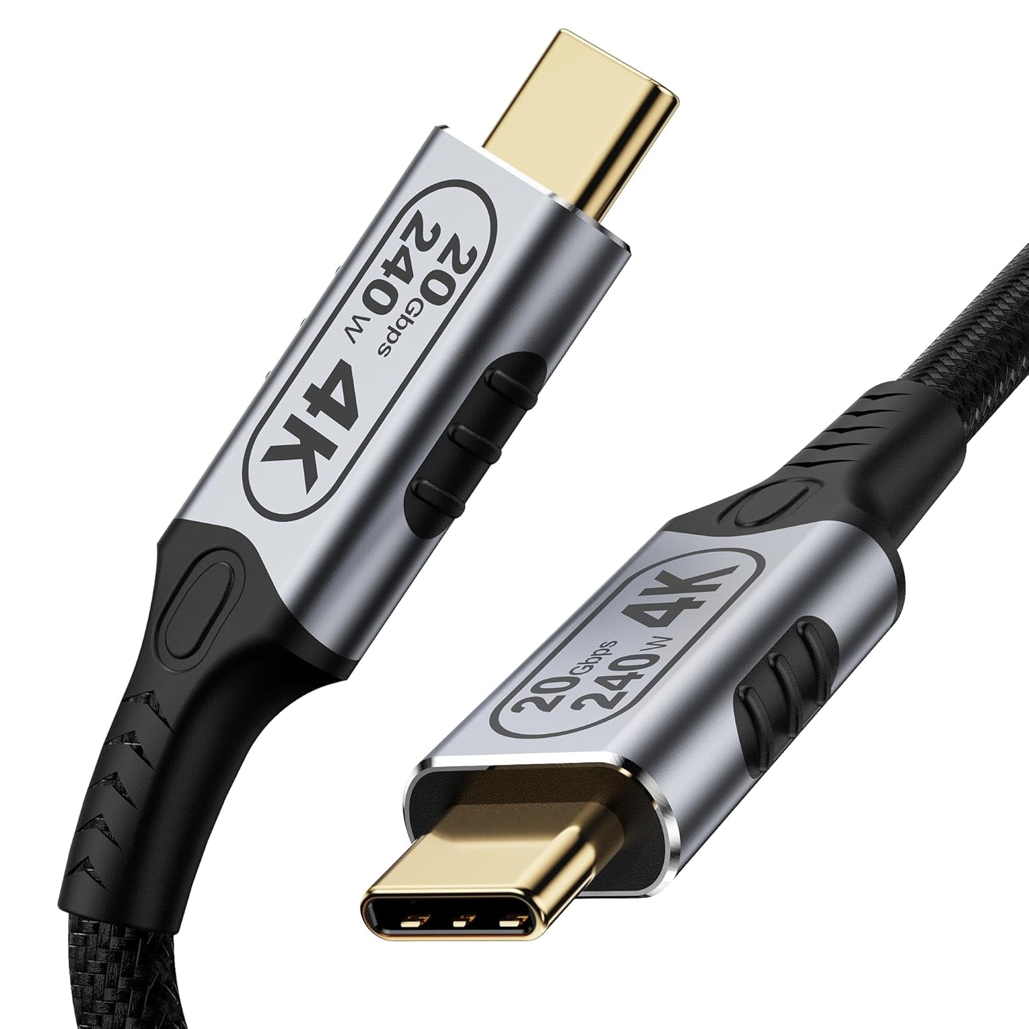 FKFISD-0.8ft USB-C to USB-C 20Gbps Cable, 4K@60Hz Video, 240W PD, High ...