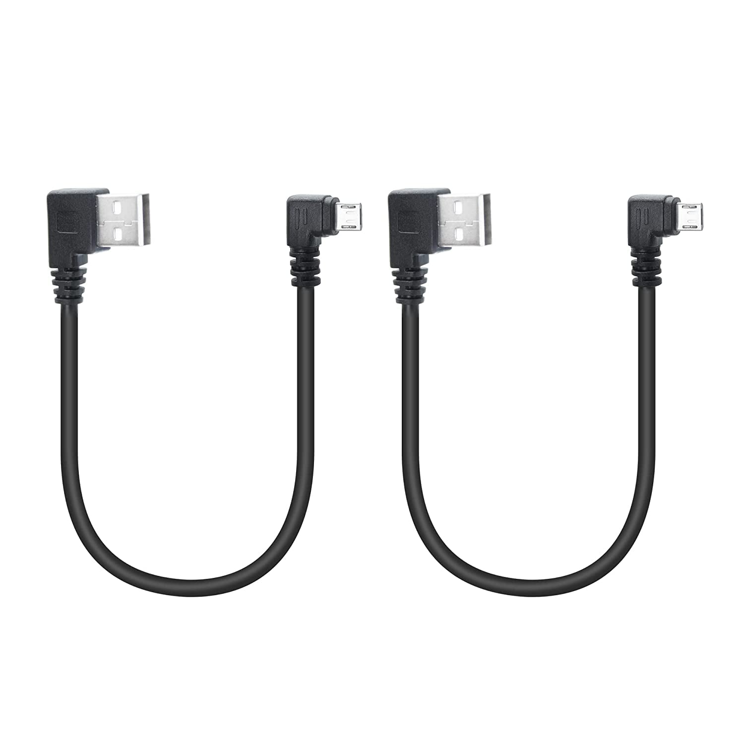 FKFISD-90 Degree Micro USB Cable, 25cm Right Angle USB A to Micro USB ...