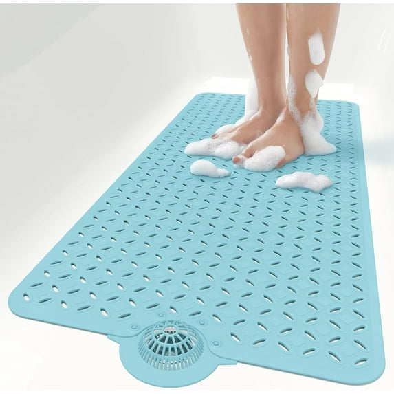FKFISD-Bath Mat for Tub Non Slip: 39" X 17" Long Bathtub Mat with Hair ...
