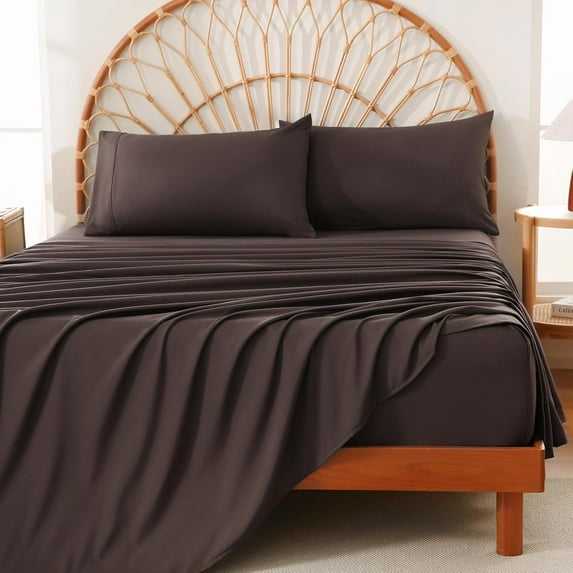 FKFISD-Full Size Sheet Set 4 Pieces Extra 15" Deep Pocket Fitted Sheets ...