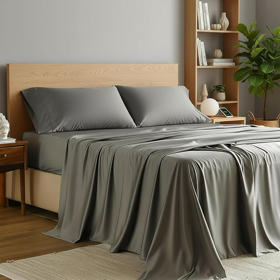 FKFISD-King 4-Pc Sheet Set - Super Soft Microfiber, Deep Pocket Cooling ...