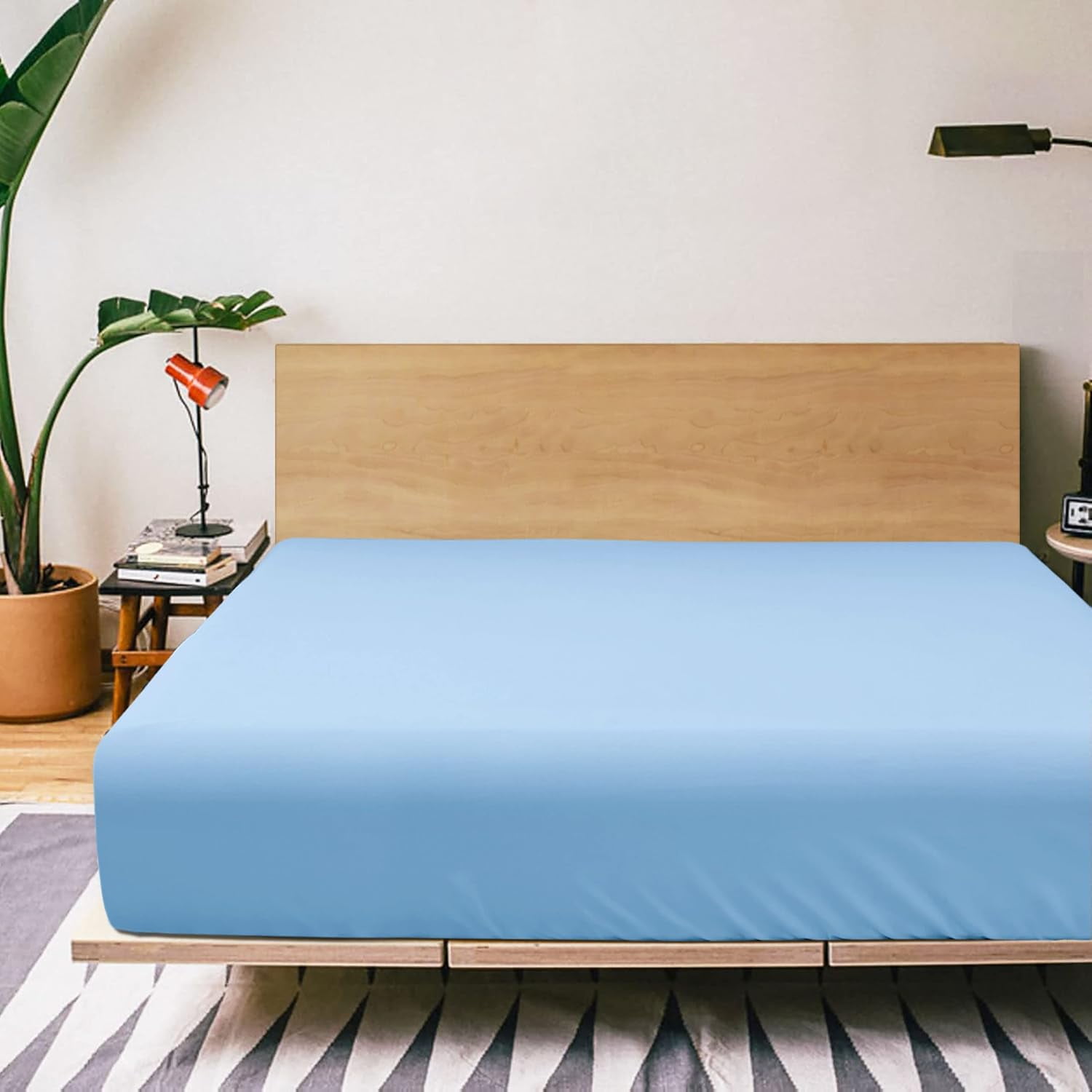 FKFISD-King Fitted Sheet Only - Bottom Sheet - Microfiber Deep Pocket ...