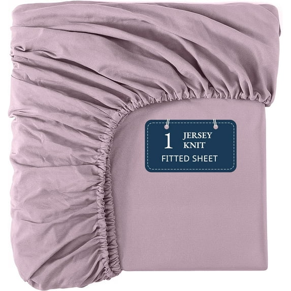 FKFISD-Lane Linen Twin XL Fitted Sheet - 4 Way Stretch Knitted Deep ...
