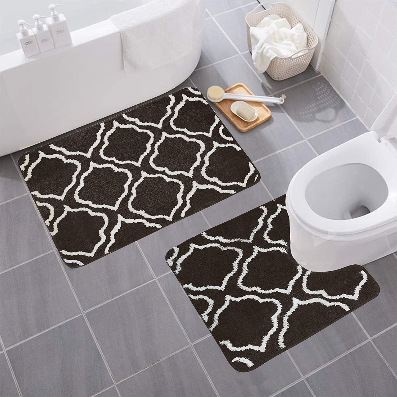 FKFISD-Luxury Home Fashion 2 Piece Geometric Shaped Design Microfiber ...