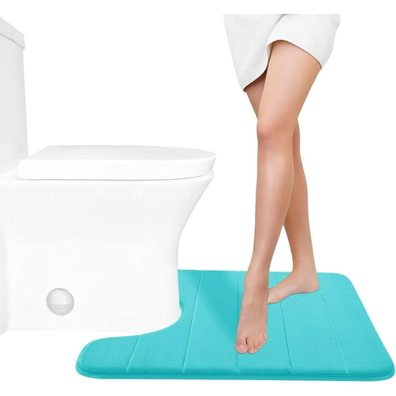 FKFISD-Memory Foam Toilet Bath Mat U-Shaped, Soft and Comfortable ...