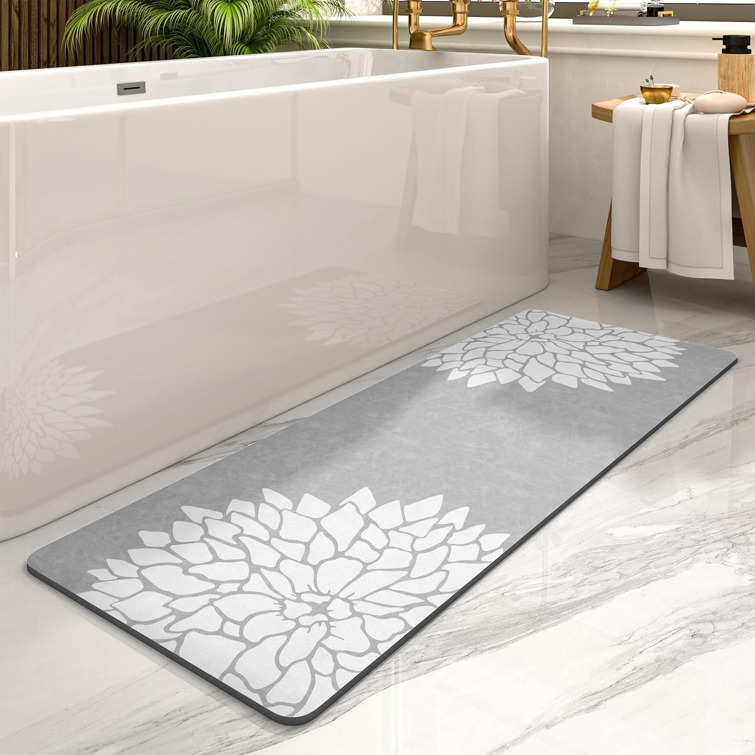 FKFISD--No Stains Bathroom Runner Rug-Bath Mats for Bathroom Non Slip ...