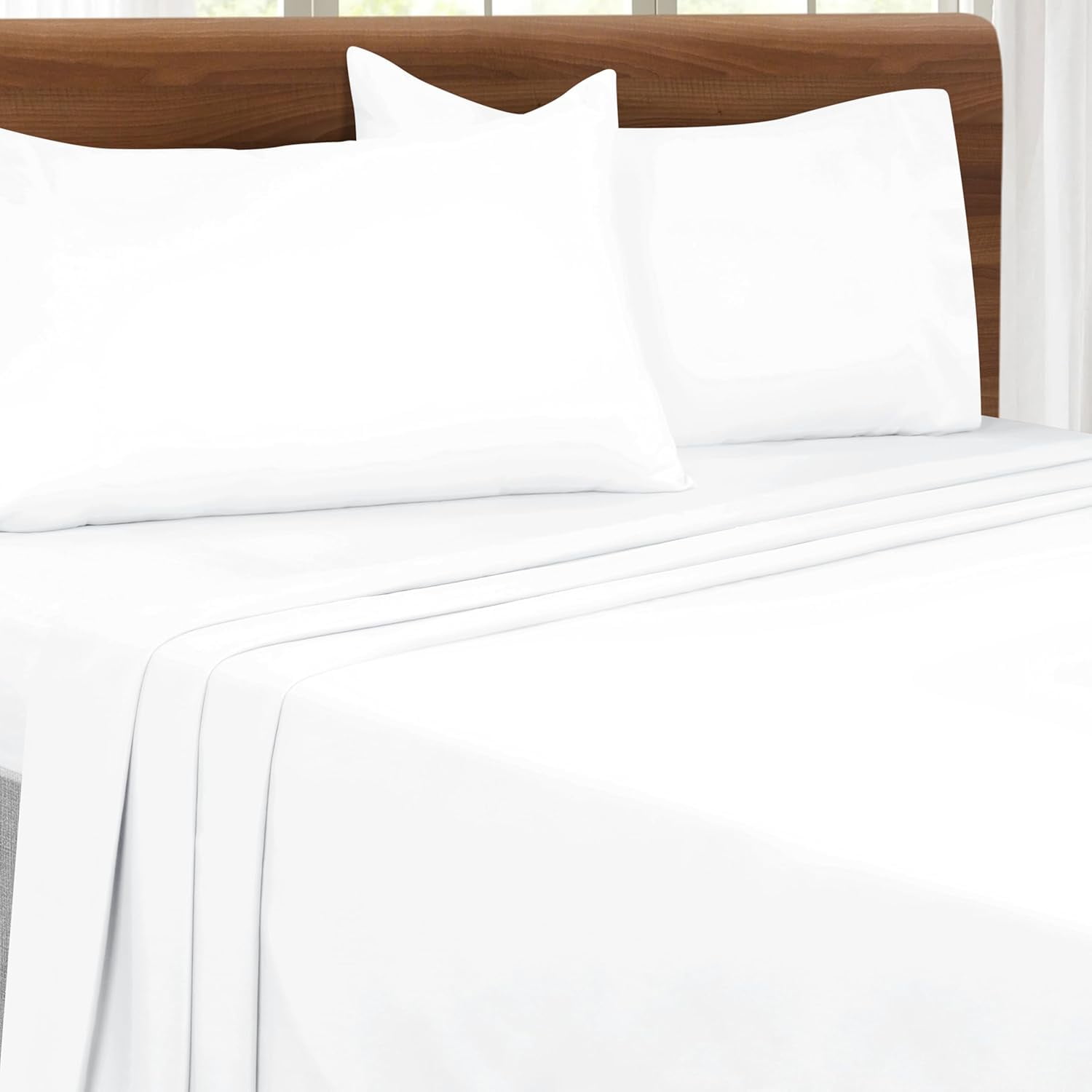 FKFISD-Queen Sheet Set - Double Brushed Microfiber Bedding Set Queen, 4 ...