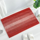 FKFISD-Red Bathroom Rugs, Luxury Chenille Bath Mat, Small Non Slip ...