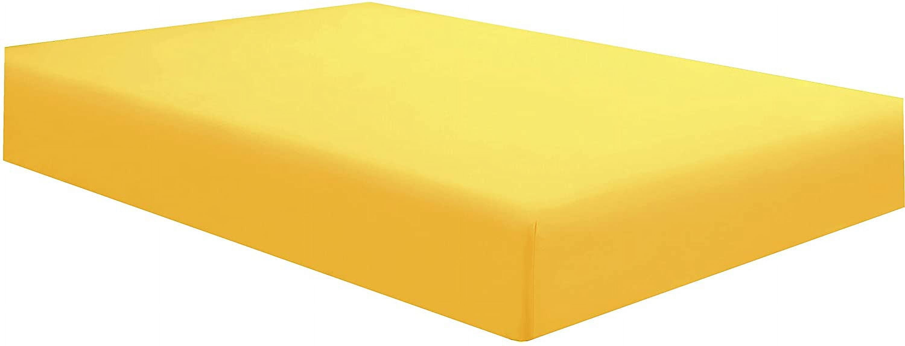 FKFISD-Single Fitted Sheet (Full - Yellow) - Deep Pocket Brushed ...