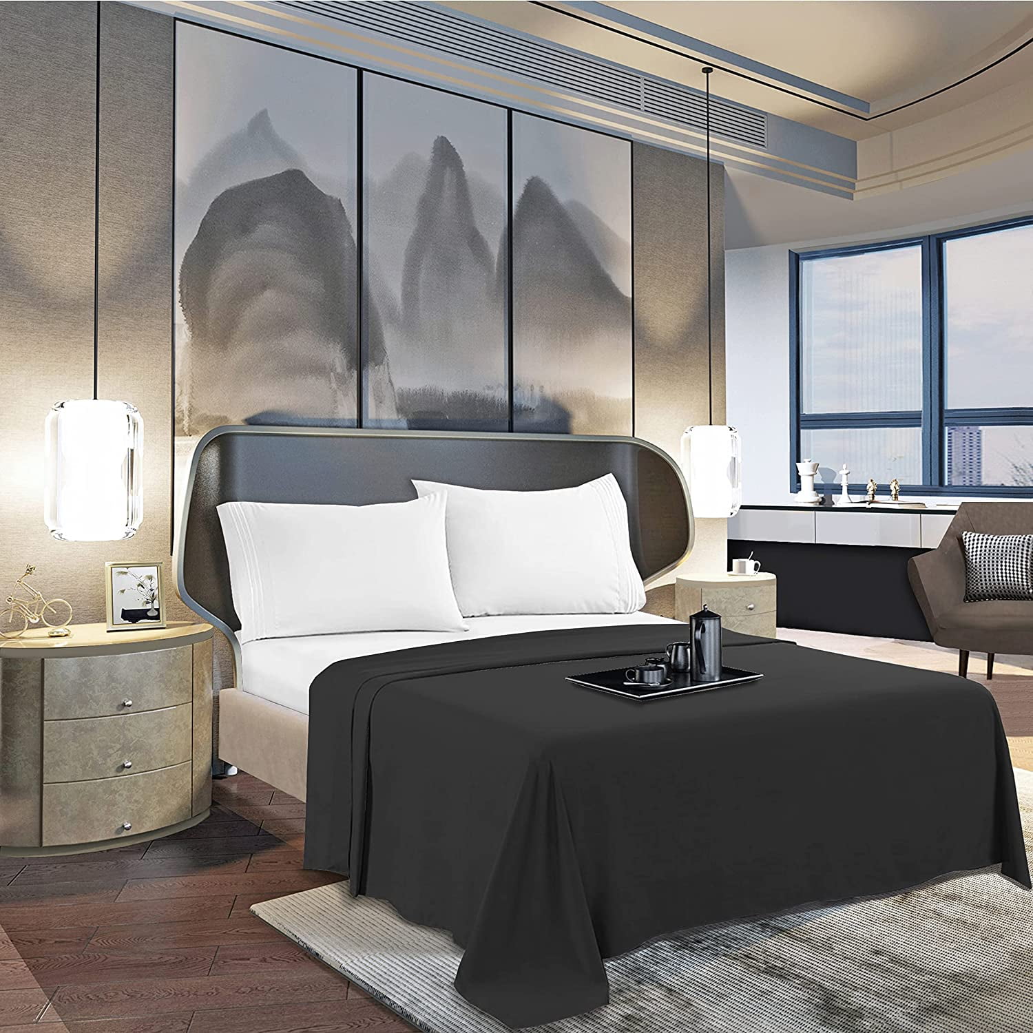 FKFISD-Twin Flat Sheet - Hotel Luxury 1800 Premier Cooling Bedding ...