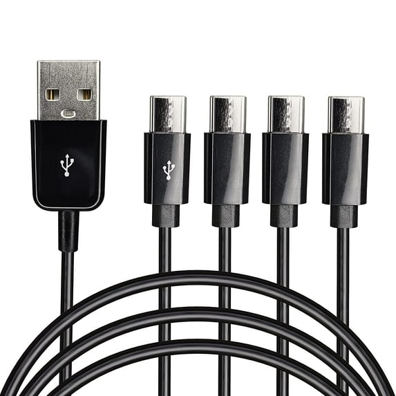FKFISD-USB Type C Splitter Charging Cable,4.9ft 4 in 1 Multi Charging ...