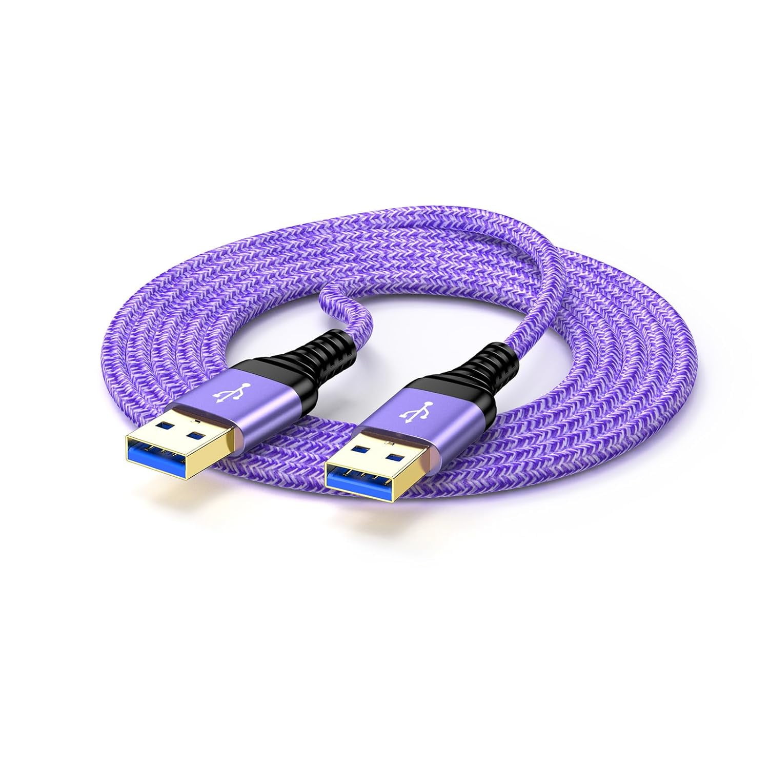 FKFISD-USB to USB Cable, 6FT USB 3.0 Male to Male Type A to Type A Cable Data Transfer USB Cord ...