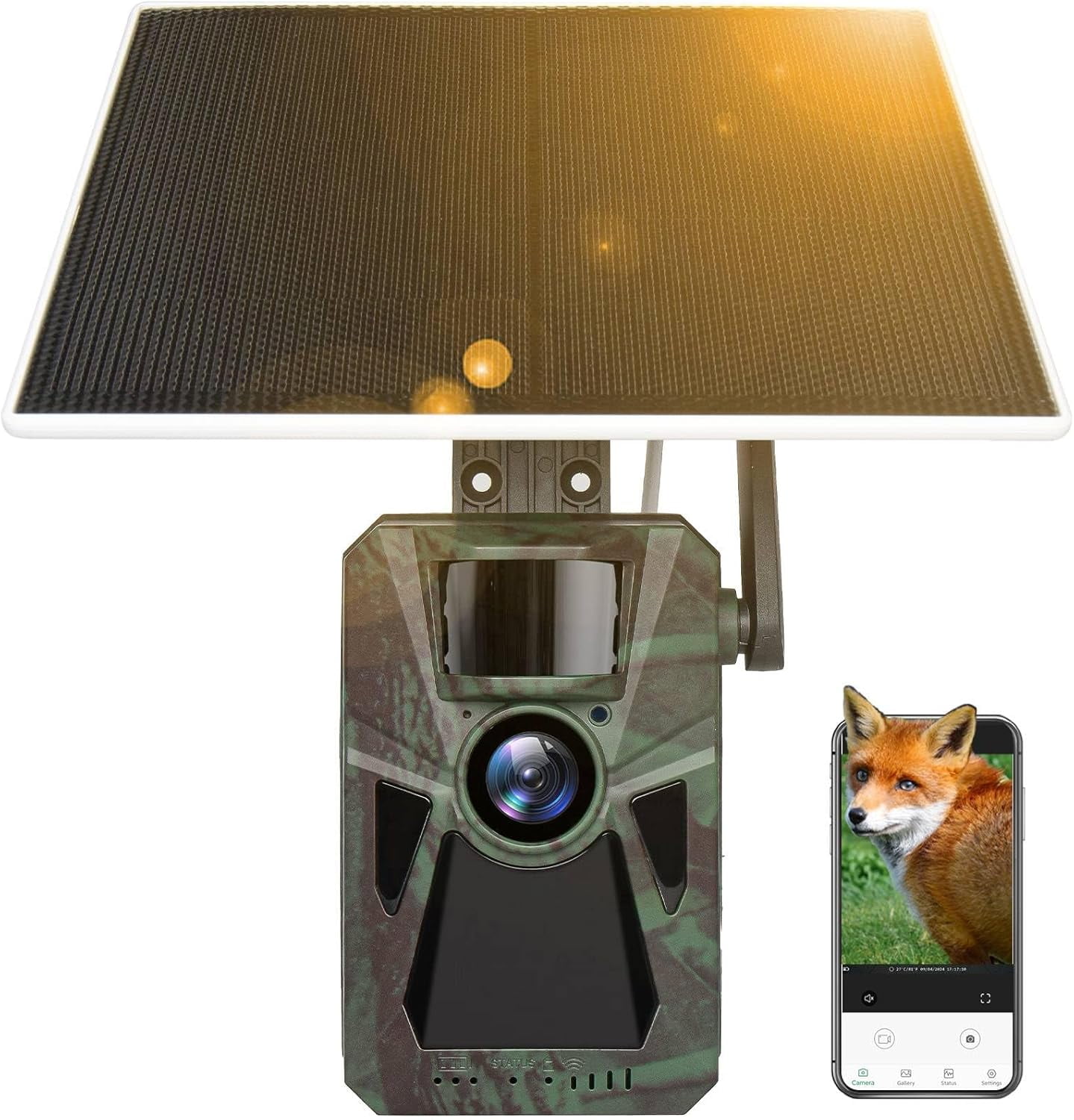 FKPCAM 2.7K 14MP 4G Trail Camera with Solar Panel – No Screen, Cellular ...
