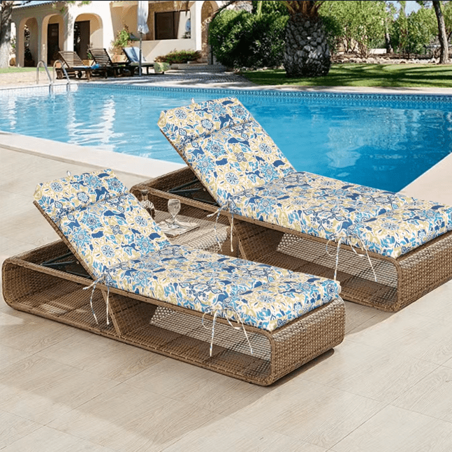 FKS LIFE 14-Piece Waterproof Patio Cushion Covers Set, Fade-Resistant ...