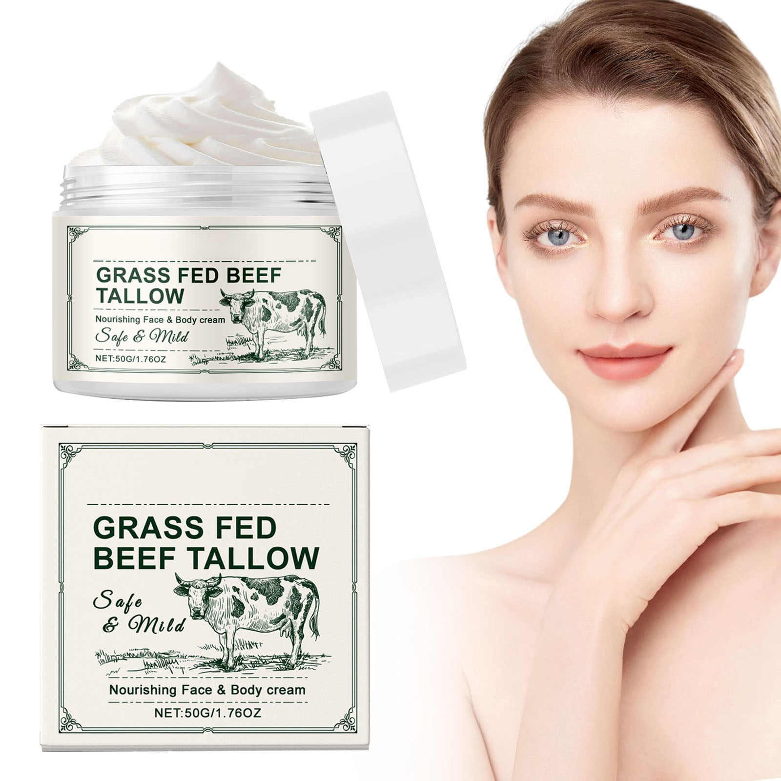 FKSESG Beef Tallow Beef Tallow for Skin Tallow Moisturizer Unscented ...