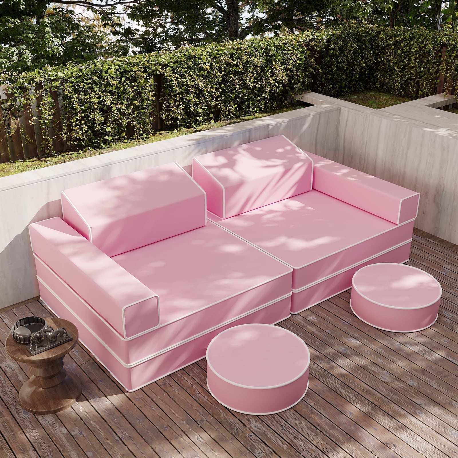 FKSLIFE 10 PCS Kid Play Couch Toddler Modular Sofa Baby Sponge Fold Out ...