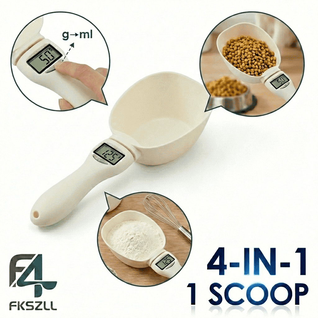 Fkszll Measuring Spoons ABS Food Scale for Kitchen with LCD Screen ...