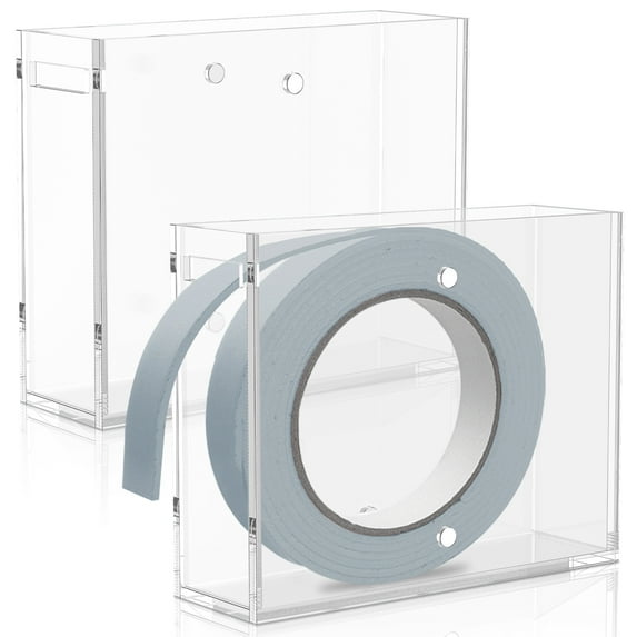 FKSZLL 2Pcs Acrylic Double Sided Foam Tape Dispenser Box Transparent ...