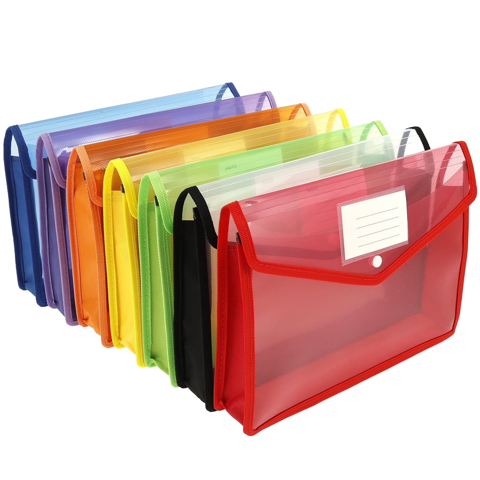 FKSZLL 7 Pack Plastic Expanding File Folder Waterproof Transparent ...