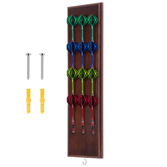 FKSZLL Darts Caddy Wall Mounted Wooden Darts Holder with Metal Hook ...