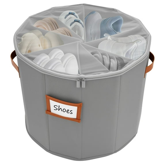 FKSZLL Shoe Organizer for Closet Cylindrical Collapsible Shoe Box with ...