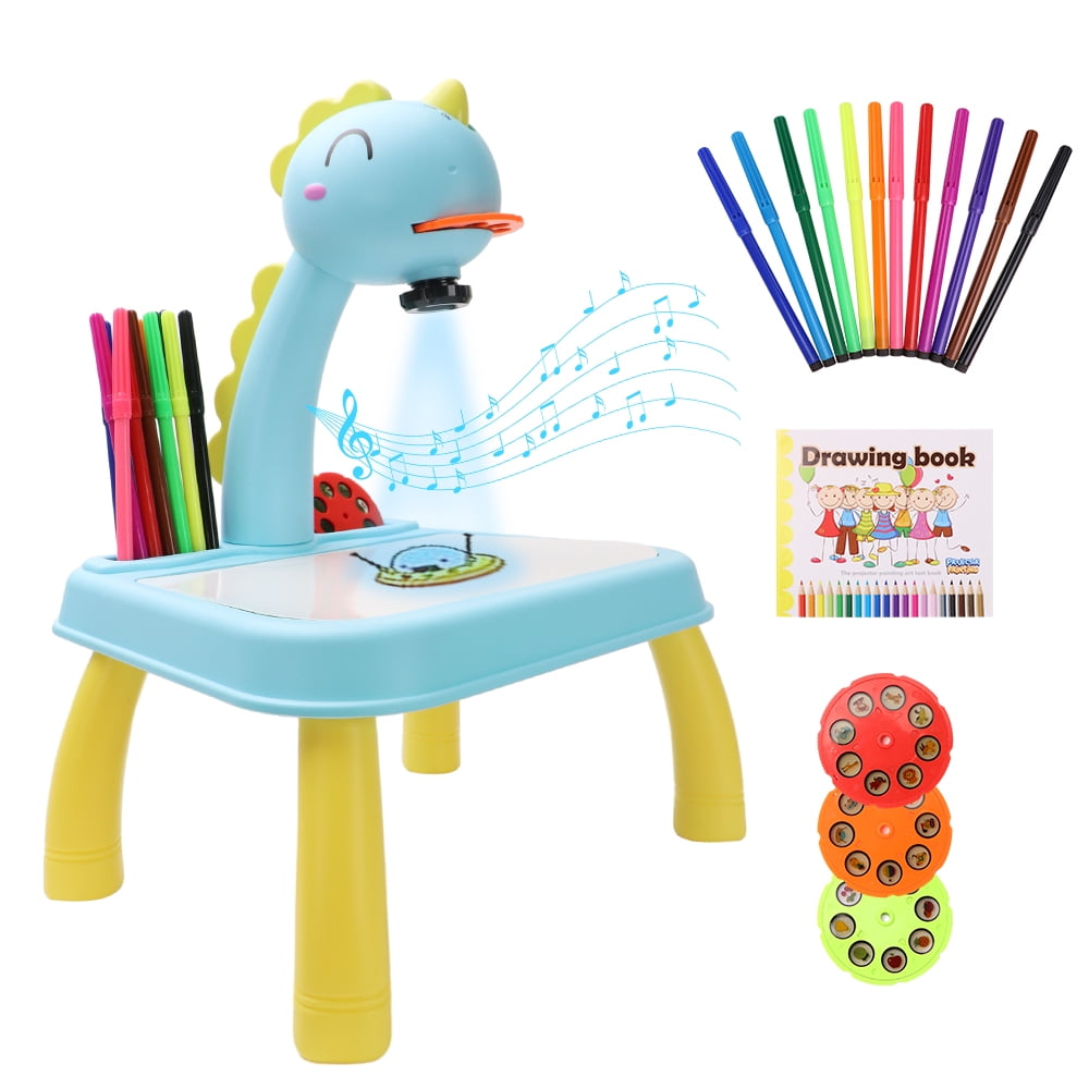 FKTOY Drawing Projector Toy, Kids Learning Drawing Projector Table ,Art ...