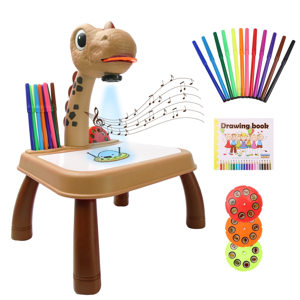 FKTOY Drawing Projector Toy, Kids Learning Drawing Projector Table ,Art ...