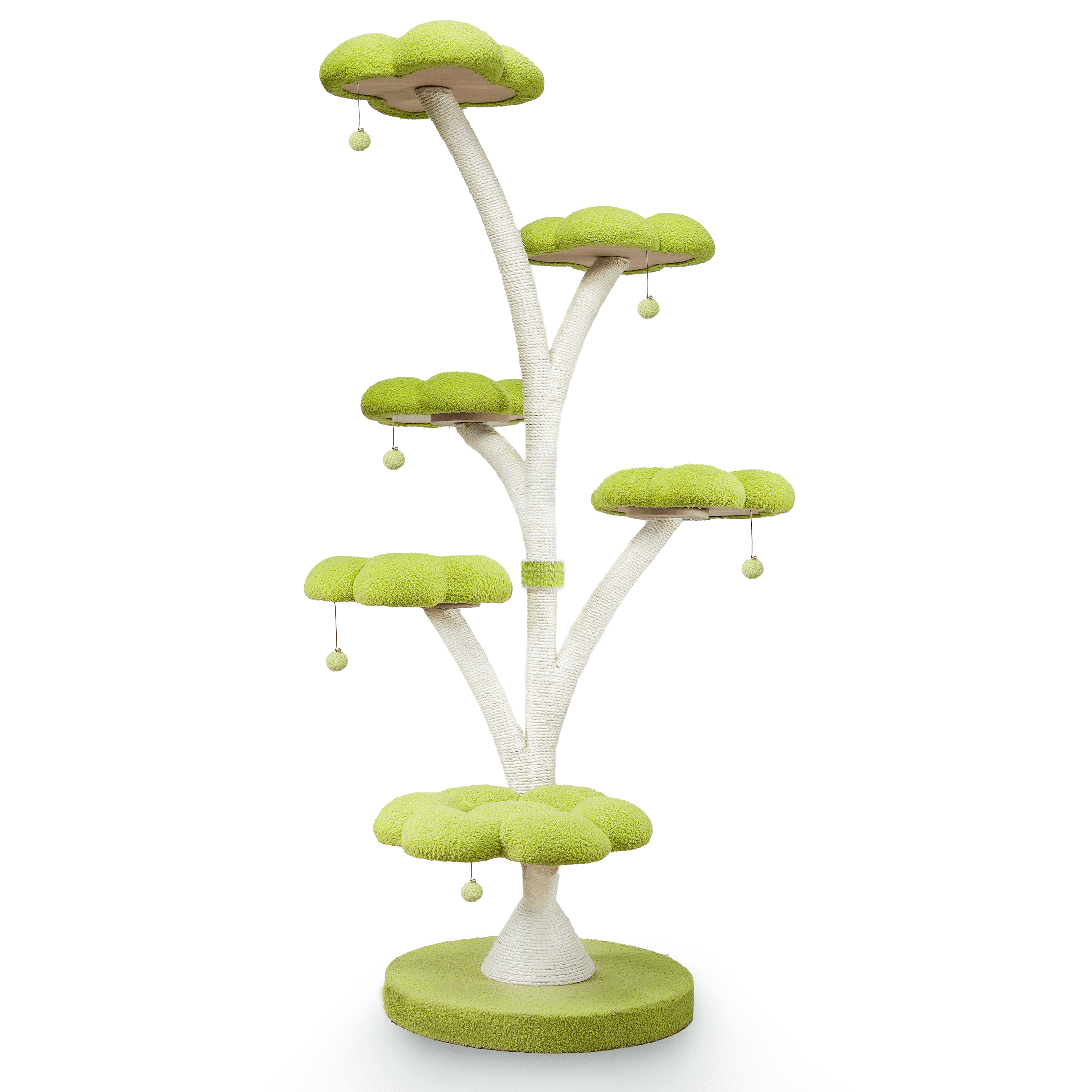 FKWin 71 Inch Tall Cat Tree, Flower Shape Scratching Post, Cat ...