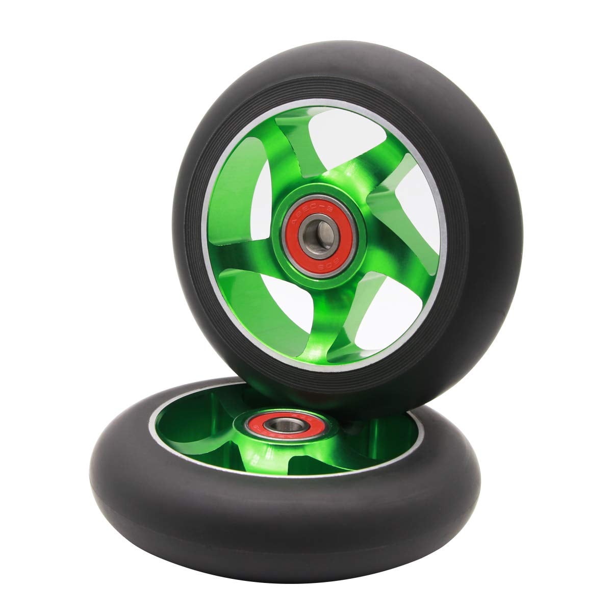 FL 2pcs Replacement 100mm Pro Scooter Wheels with ABEC 9 Compatible ...