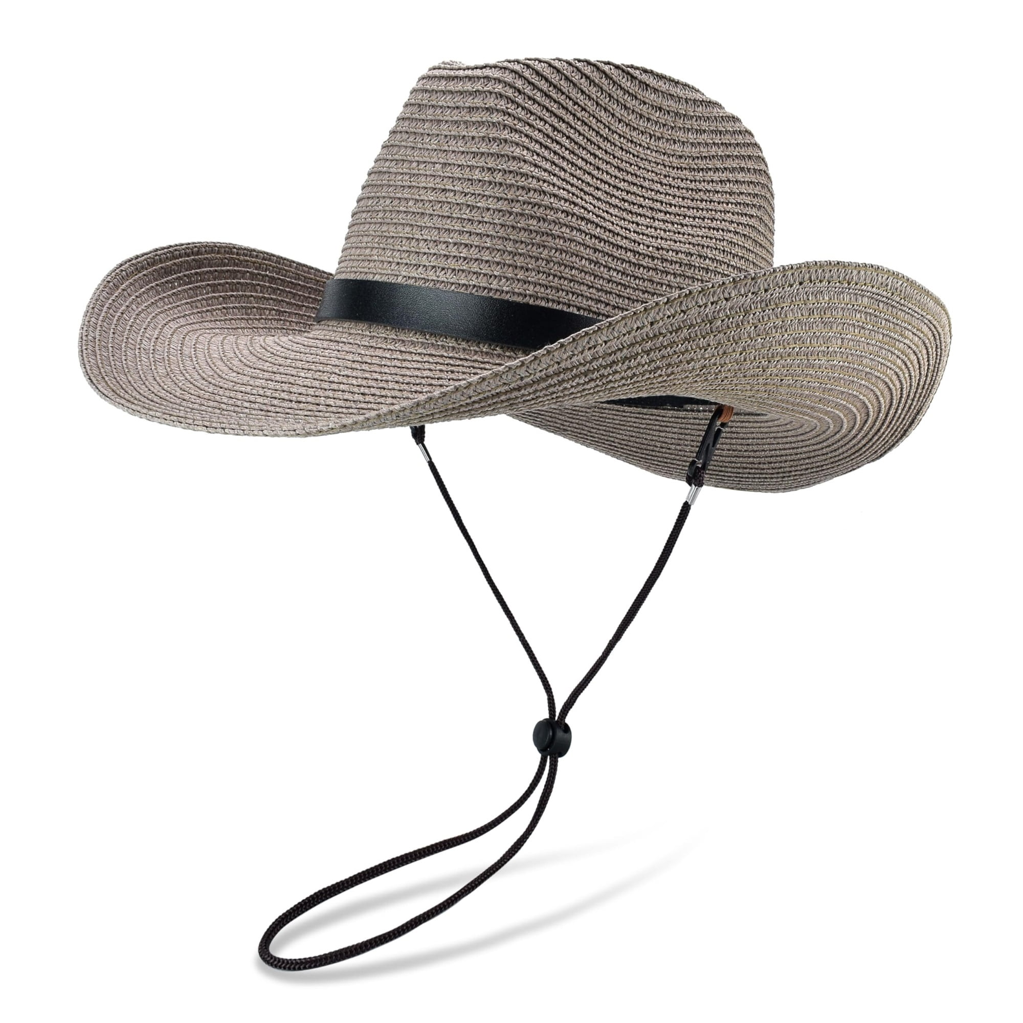 FL Adjustable Straw Cowboy Hat for Men Women, Western Cowgirl Hat ...