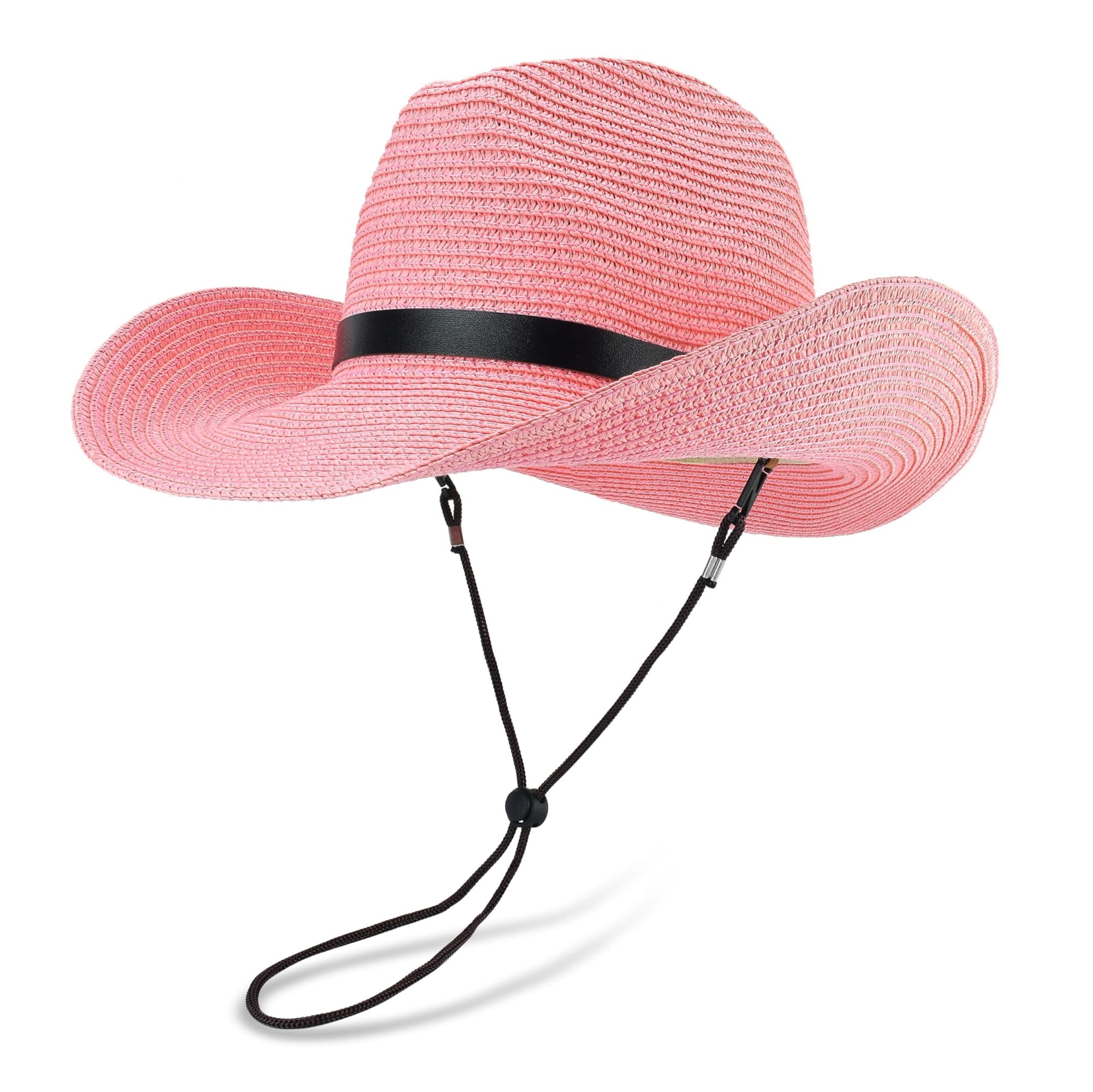 FL Adjustable Straw Cowboy Hat for Men Women, Western Cowgirl Hat ...