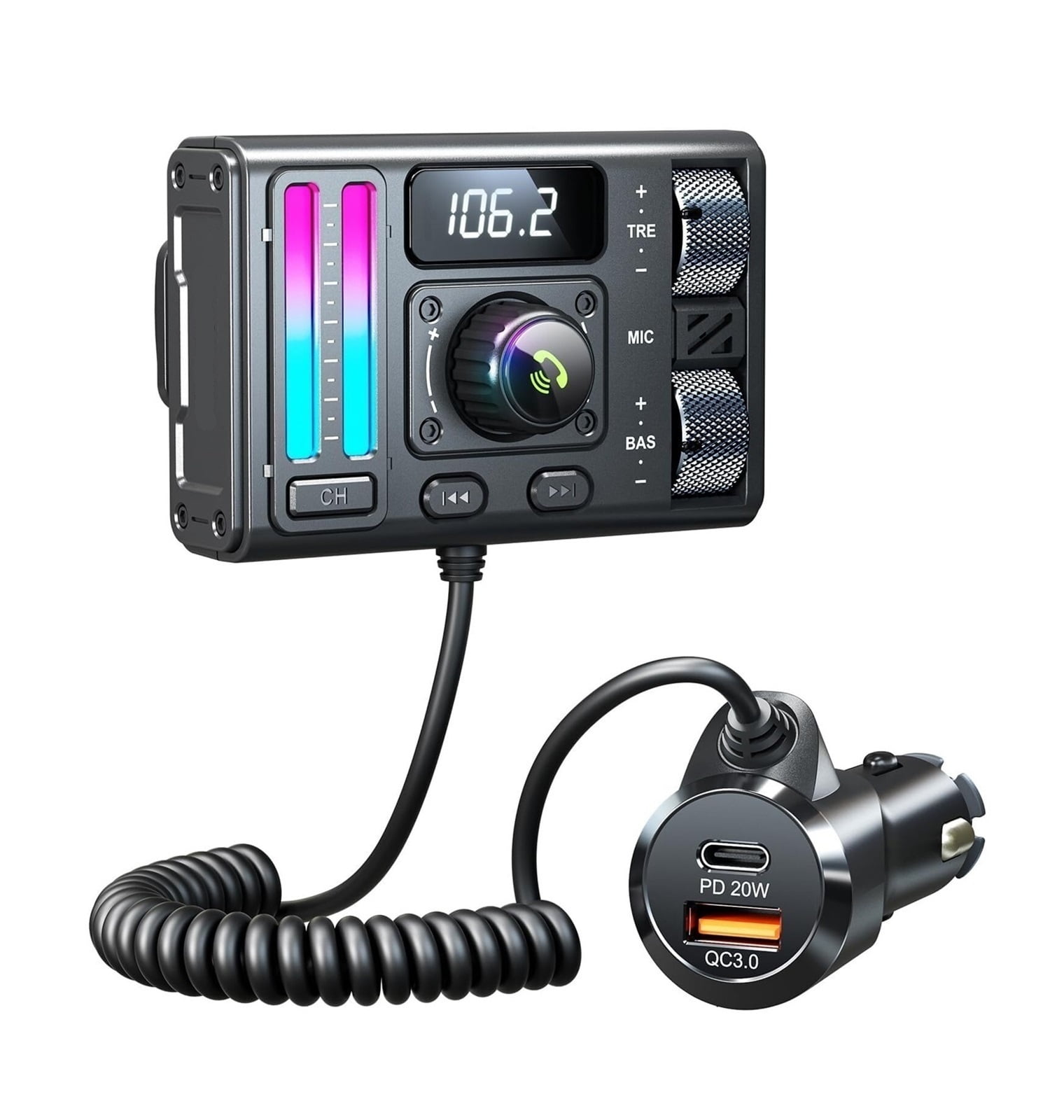 FL Bluetooth 5.3 Car Adapter with Air Vent Installation & DSP Noise ...