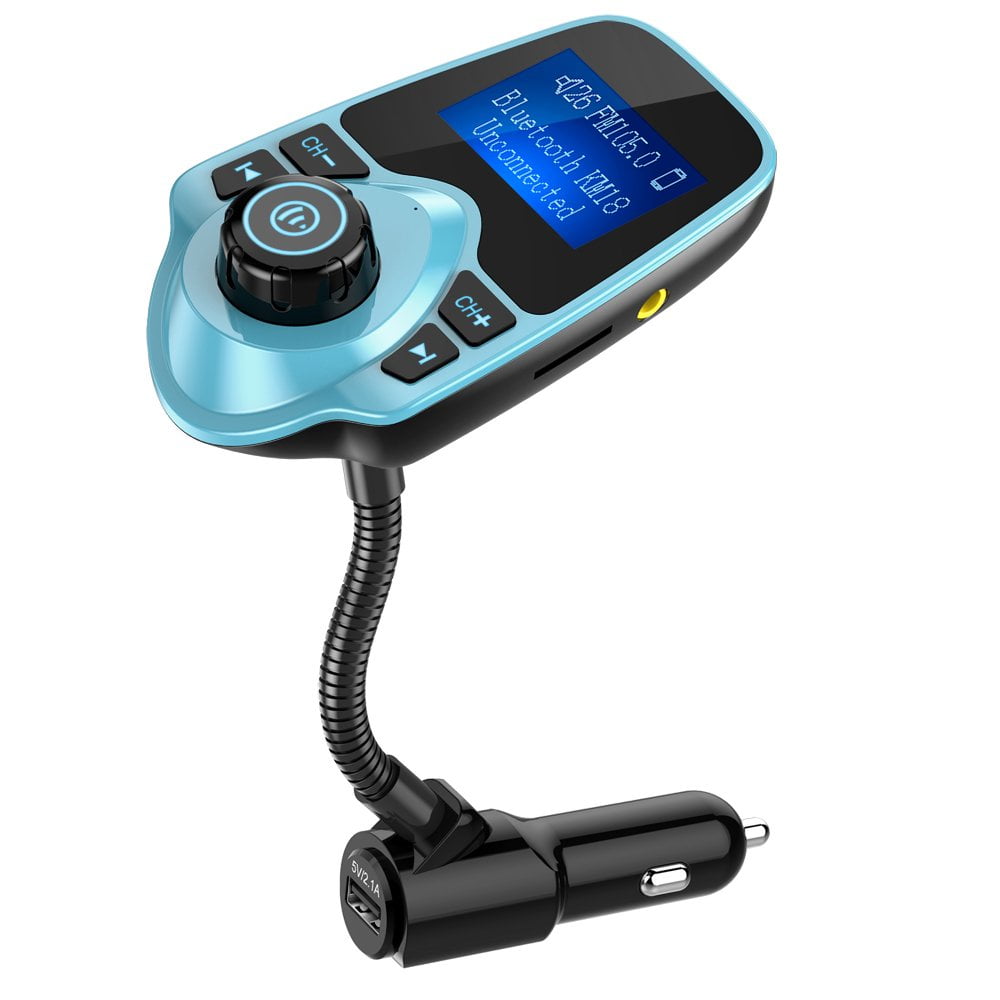 FL Car Bluetooth FM Transmitter, 1.44" Display Flexible Gooseneck ...