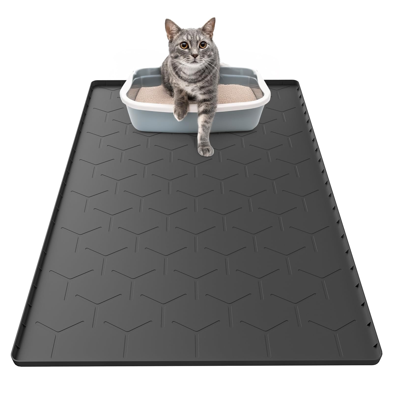 FL Cat Mat for Litter Box, Large 34" X 22" Cat Litter Mat, Waterproof ...