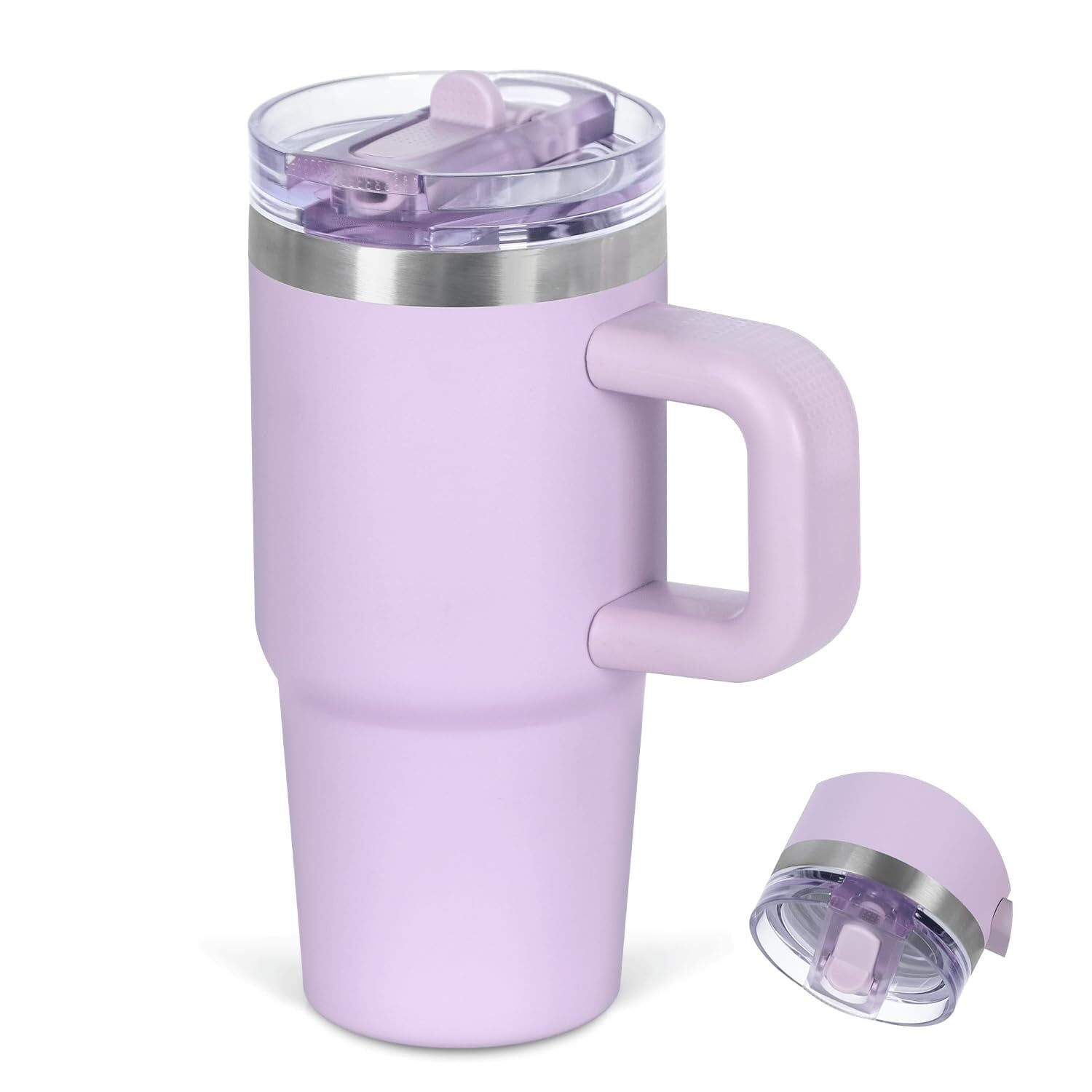 FL Flip Straw Tumbler with Handle for Kids, Stainless Steel Double Wall ...