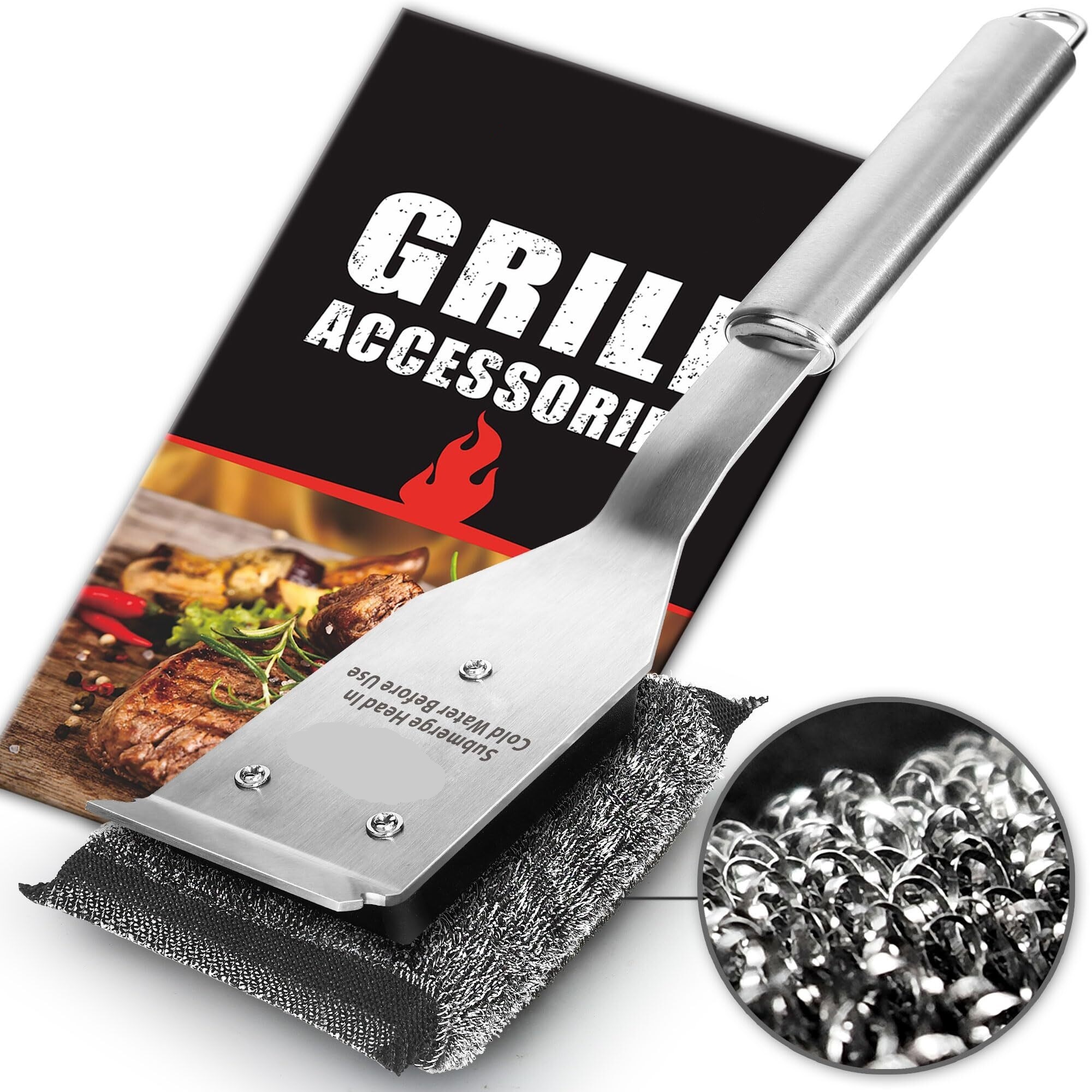 FL Grill Brush Bristle Free, Safe Grill Brush for Outdoor Grill, BBQ ...