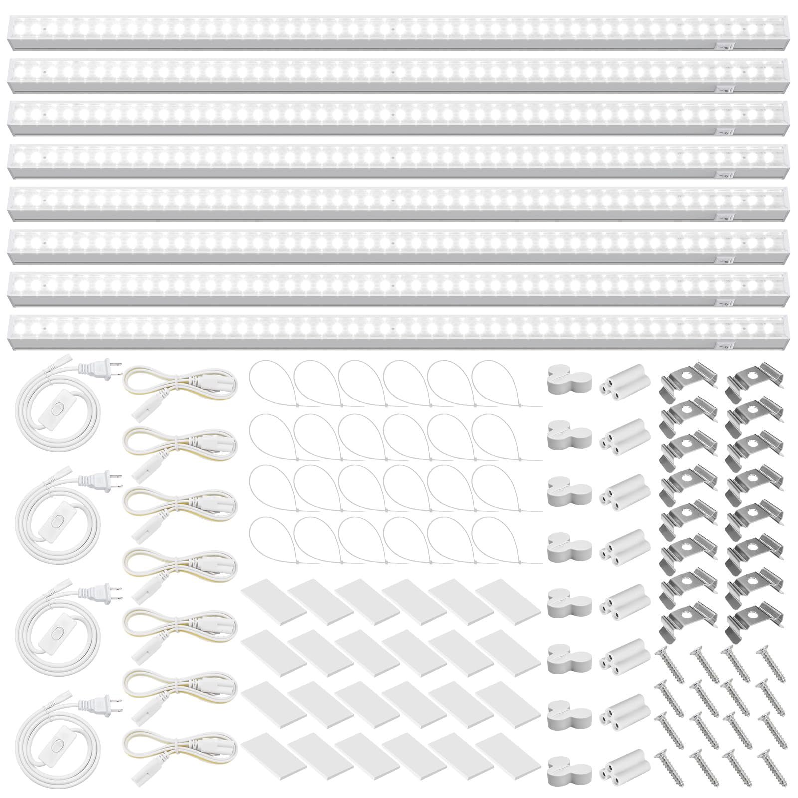 FL Grow Lights, 5000K Full Spectrum Plant Growing Lights, 2ft 80W (8 x ...