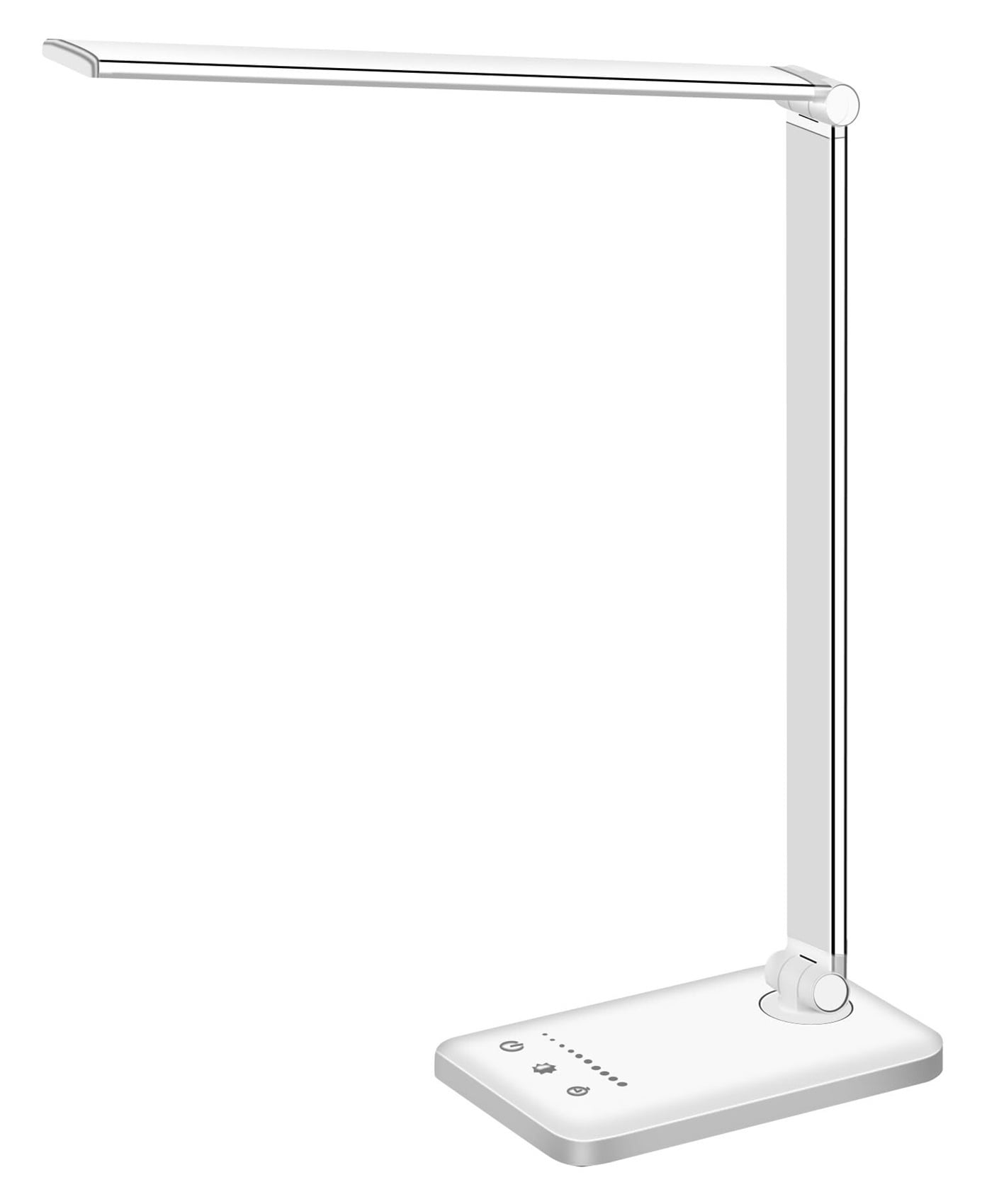 FL LED Desk Lamp Dimmable Table Lamp Reading Lamp with USB Charging ...