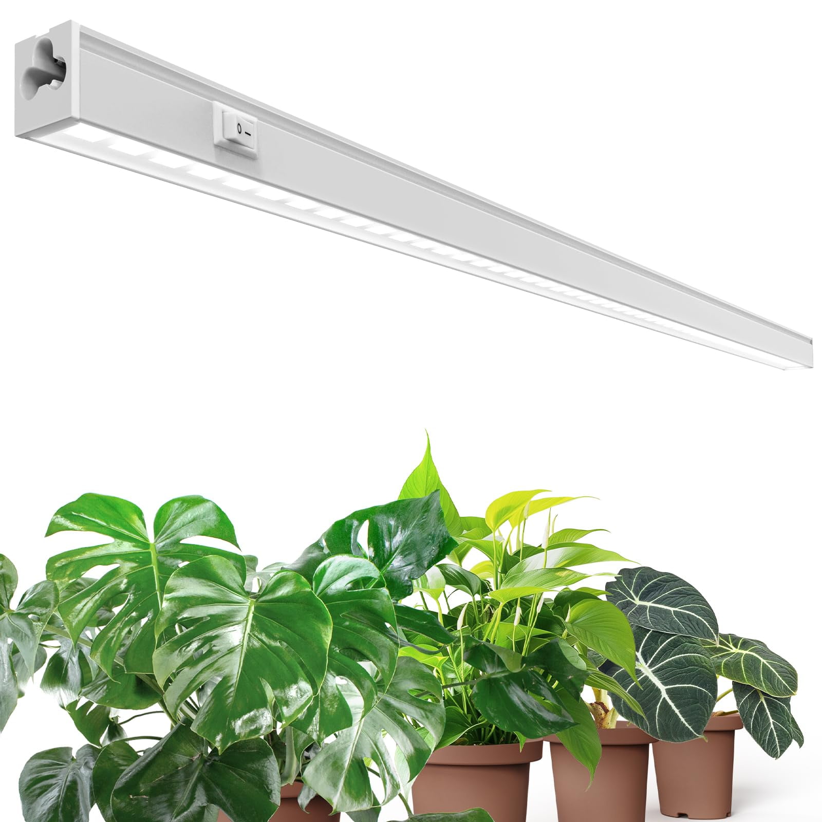 FL LED Grow Lights for Indoor Plants Full Spectrum, 2FT 60W(6 x 10W ...