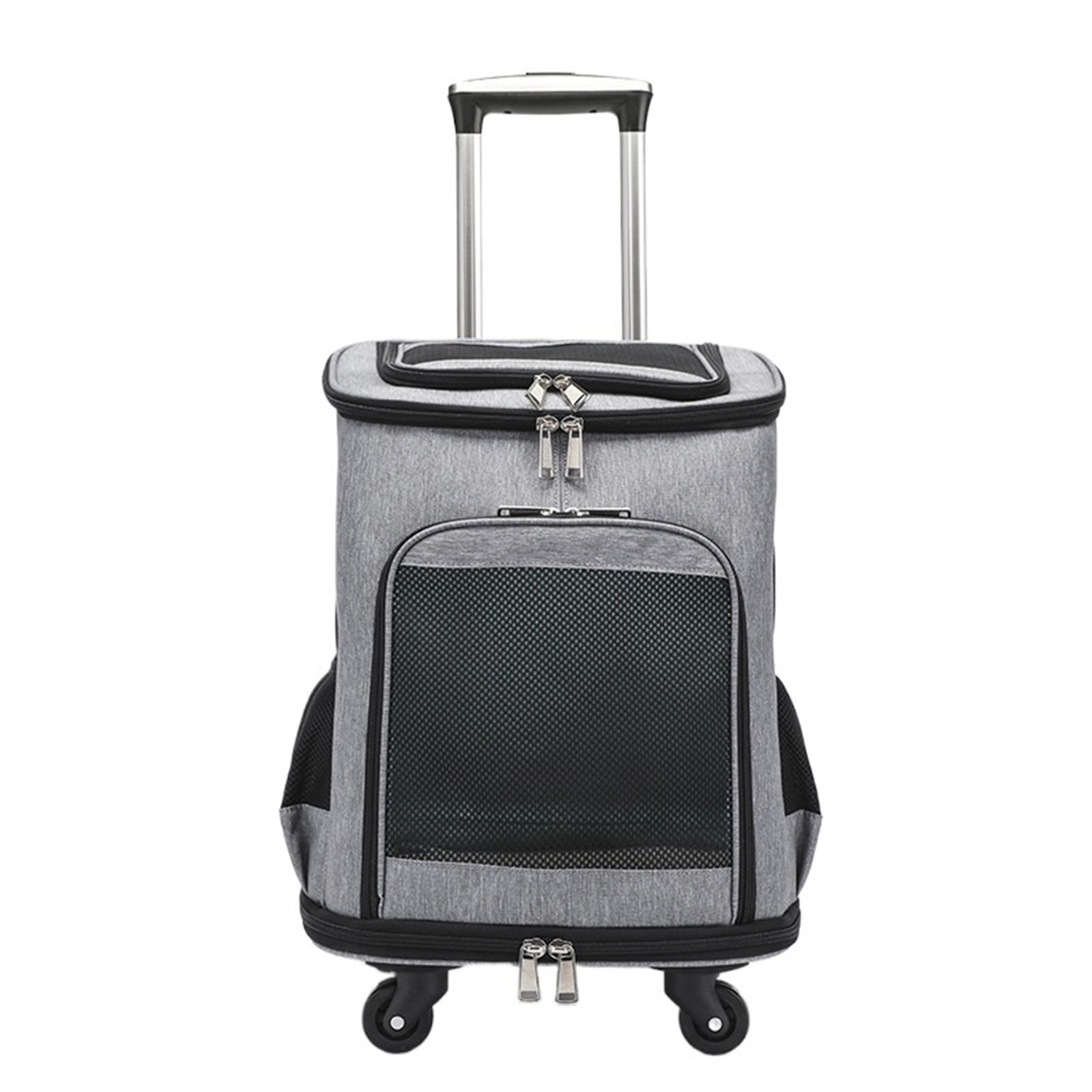 FL Large Capacity Portable Pet Bag Backpacks Foldable Universal Wheel ...