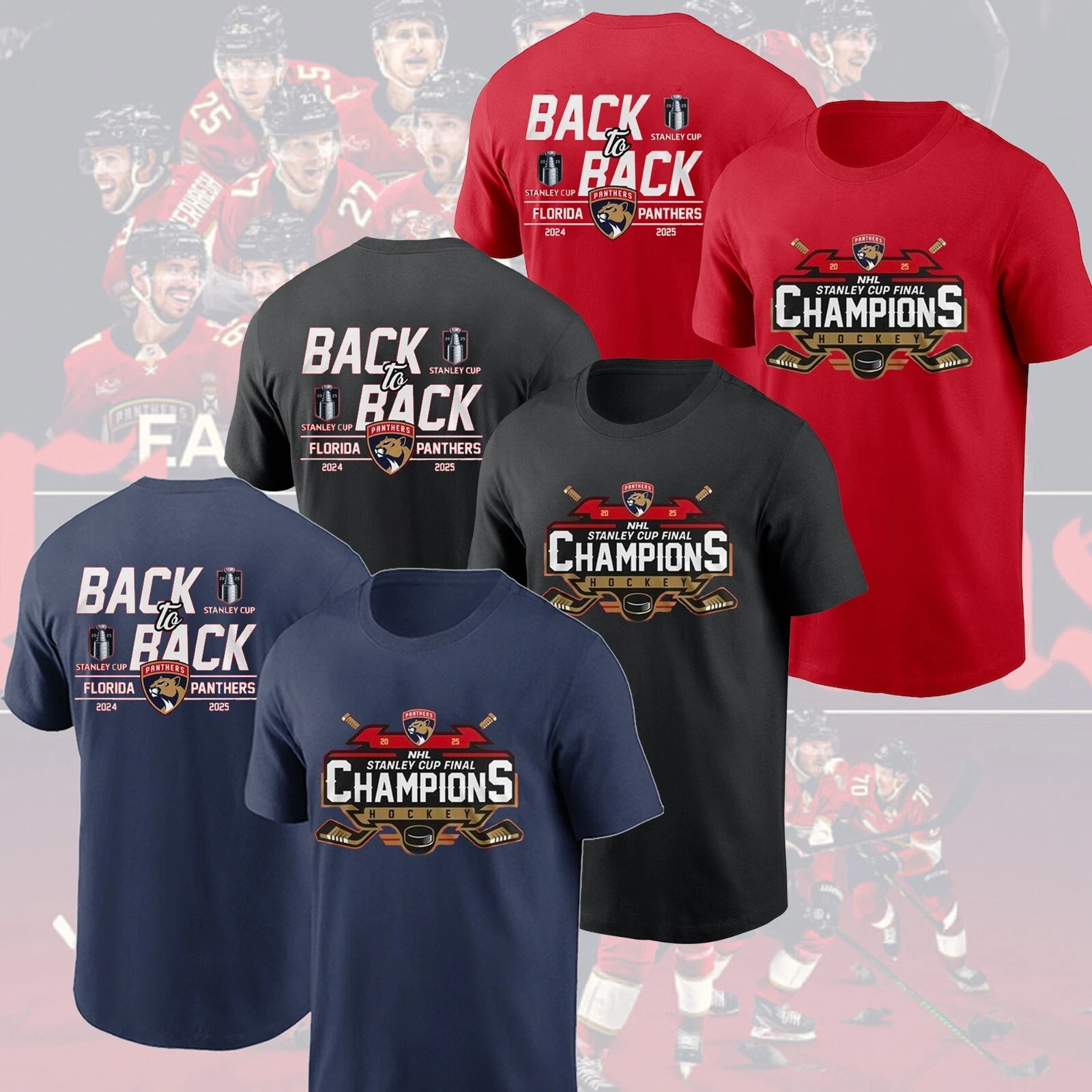 FL Panthers Back To Back 2025 Stan.ley Cup Champions Fan Gifts,Navy ...