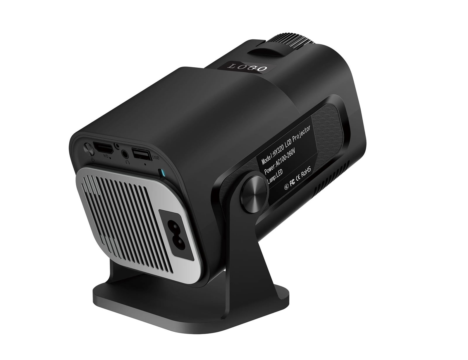 FL Portable Android11 4K Projector 320ANSI Wifi6 BT5.0 Cinema Outdoor ...