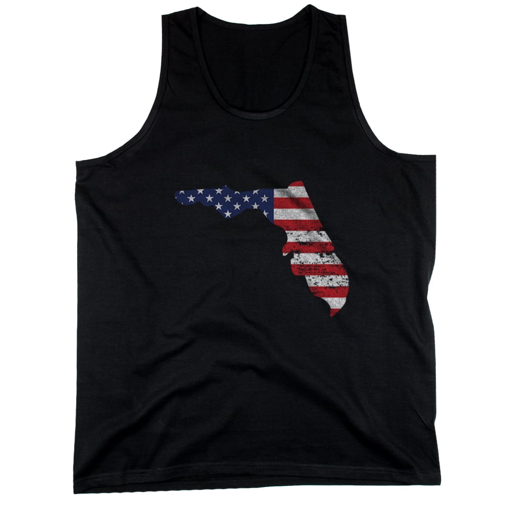 FL State USA Flag Men's Tank Top Florida American Flag Tanks - Walmart.com