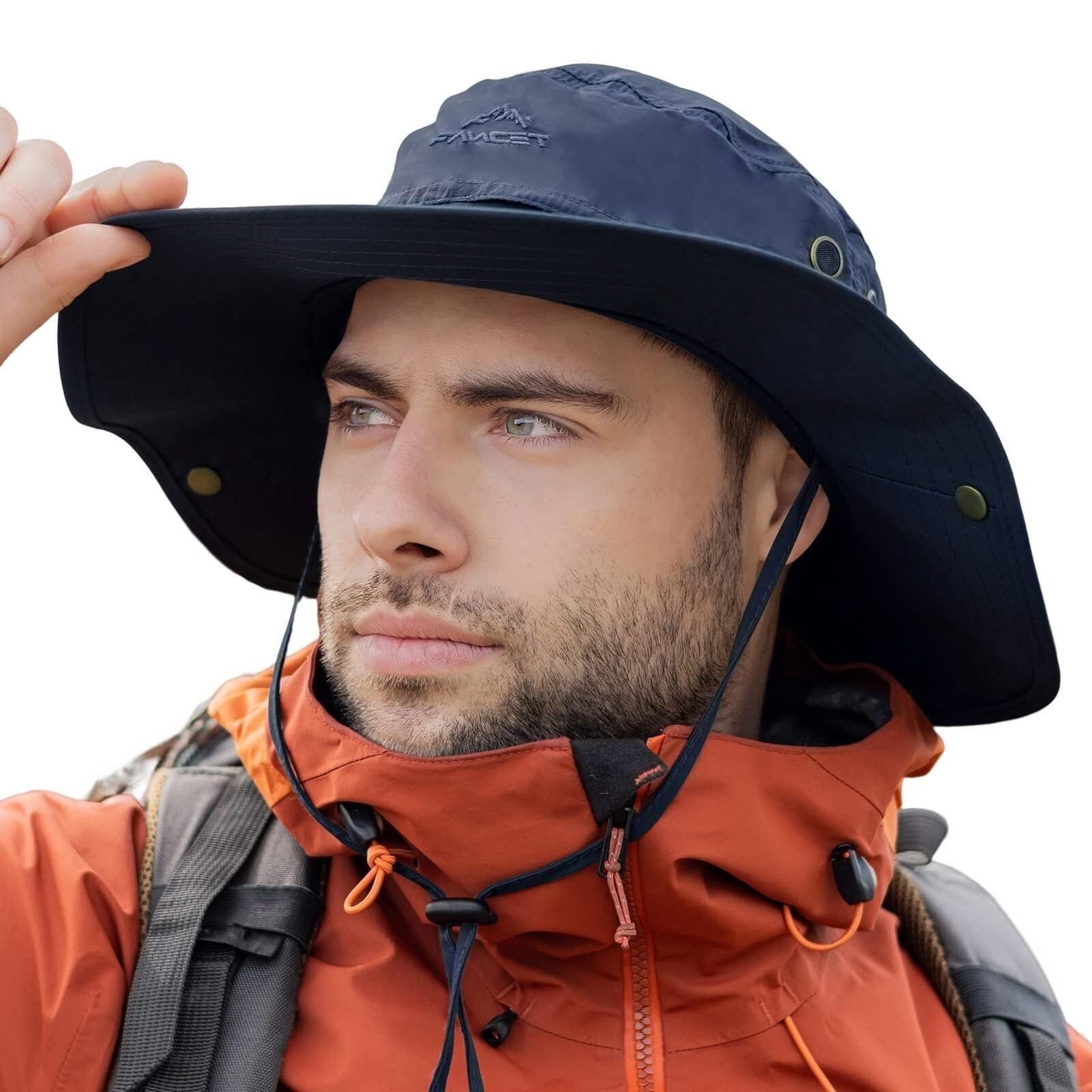 FL Summer Sun Hats for Men Safari Fishing Wide Brim UPF50+ Nylon ...