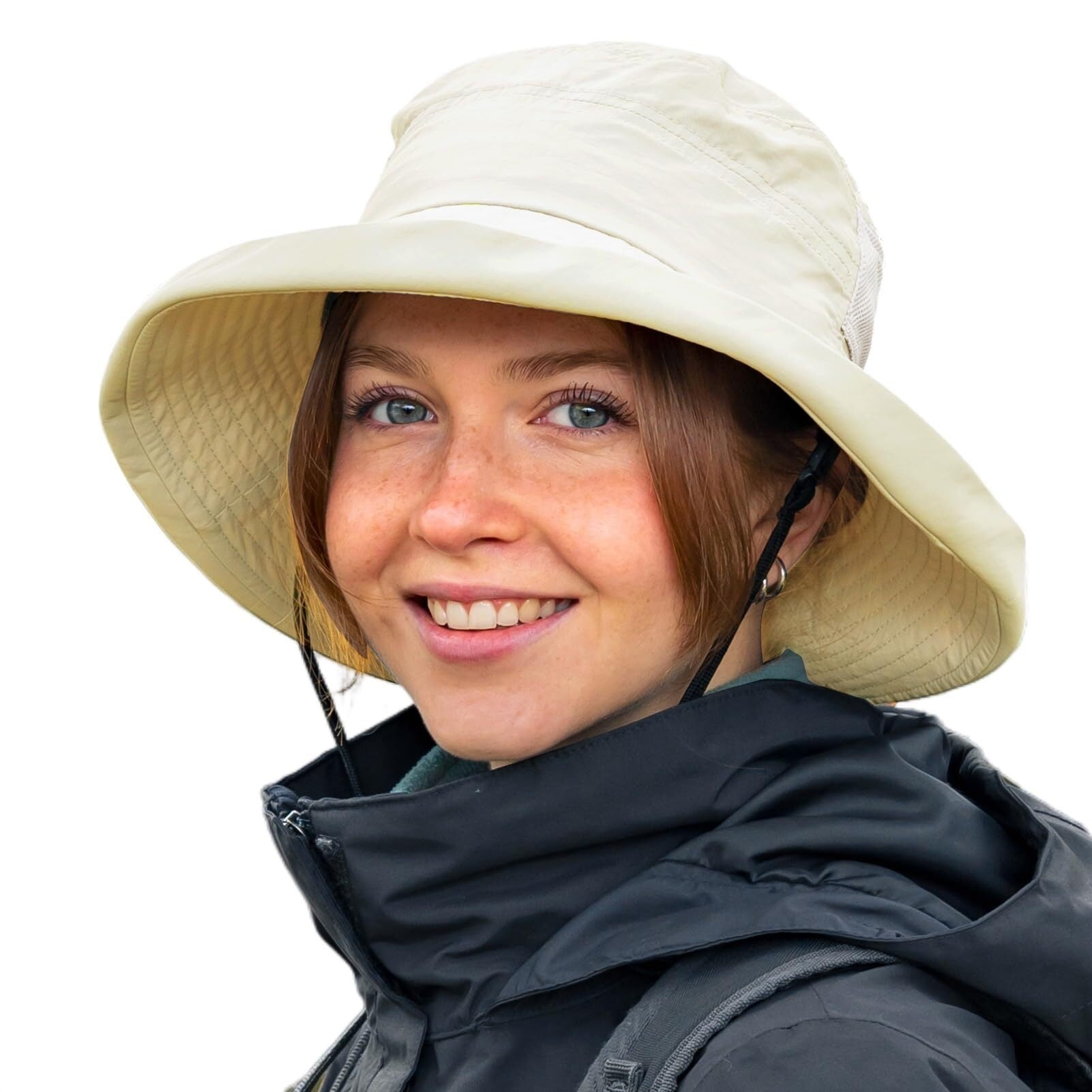 FL Sun Hats for Women Big Head Wide Brim UPF 50 with Chin Strap ...